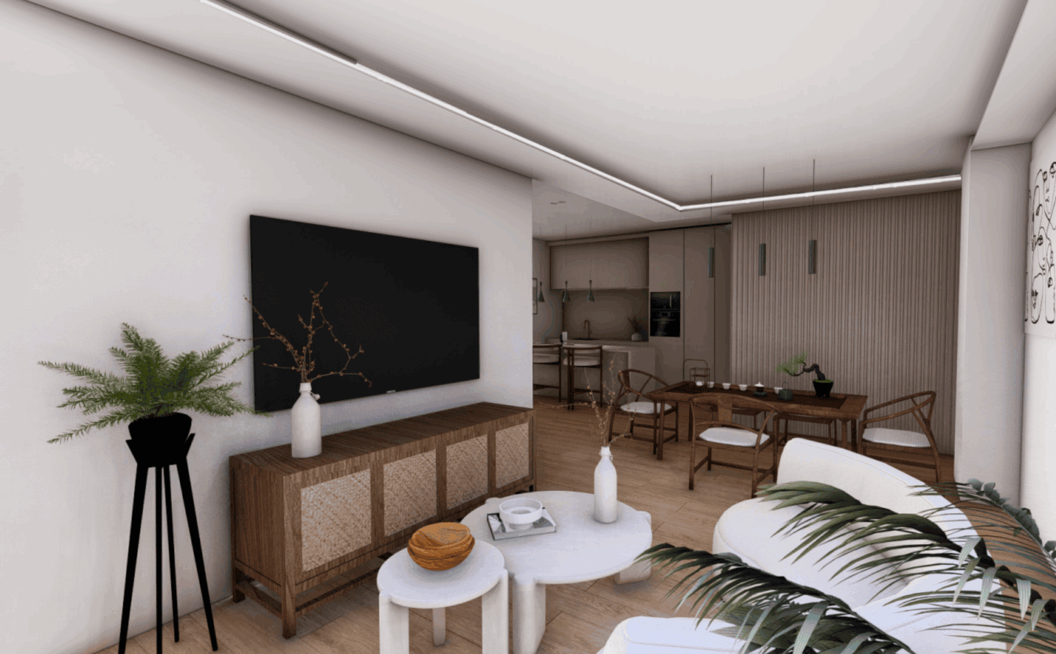 Faux plafond led en placo : une transformation design de votre salon ...